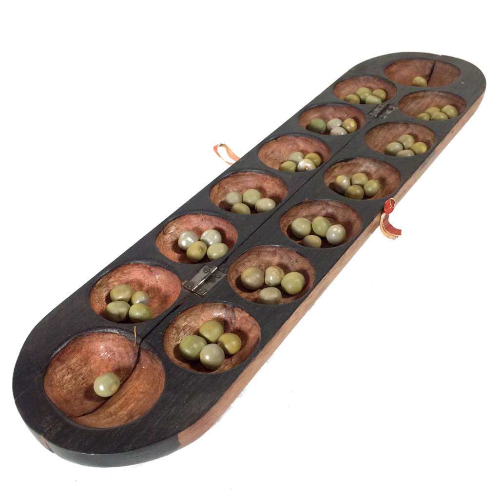 Oware (mankala) Game with Seeds – Extended Original with Elephant